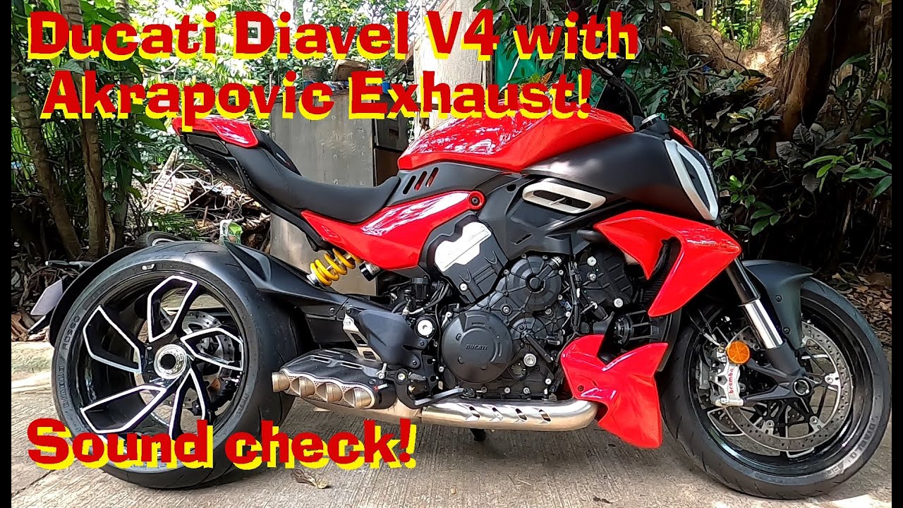 Ducati Diavel V4 with Akrapovic Exhaust - YouTube