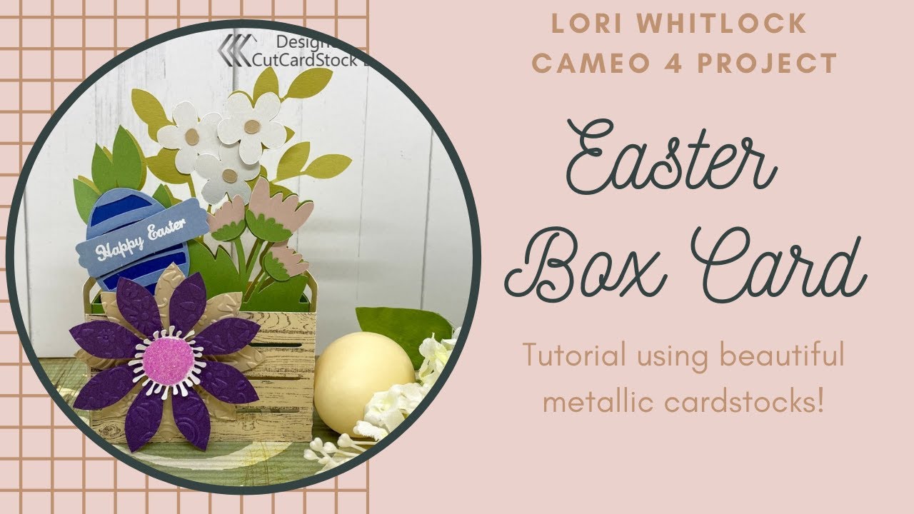 Easter Flower Crate Box Card | Cameo 4 Project - YouTube