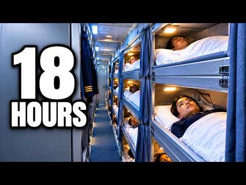 How Cabin Crew Sleep, Shower & Eat on an 18-Hour Flight