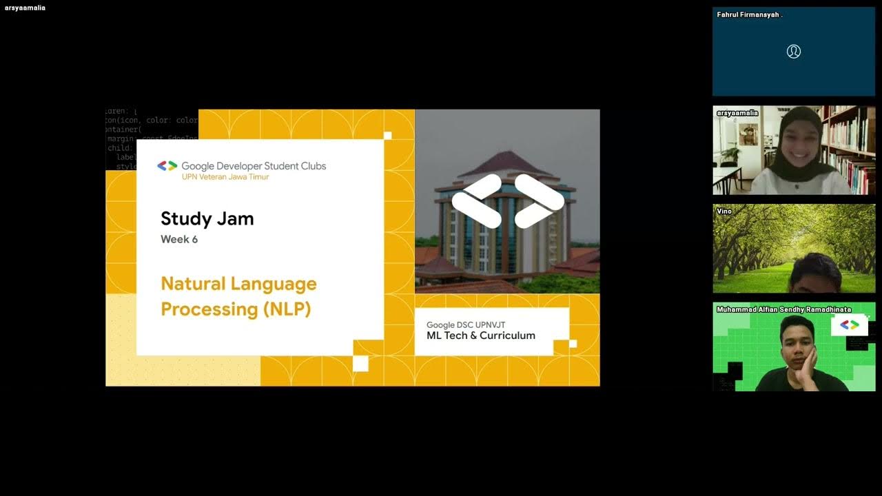 ML StudyJam Series (Week 6) - Natural Language Processing - YouTube