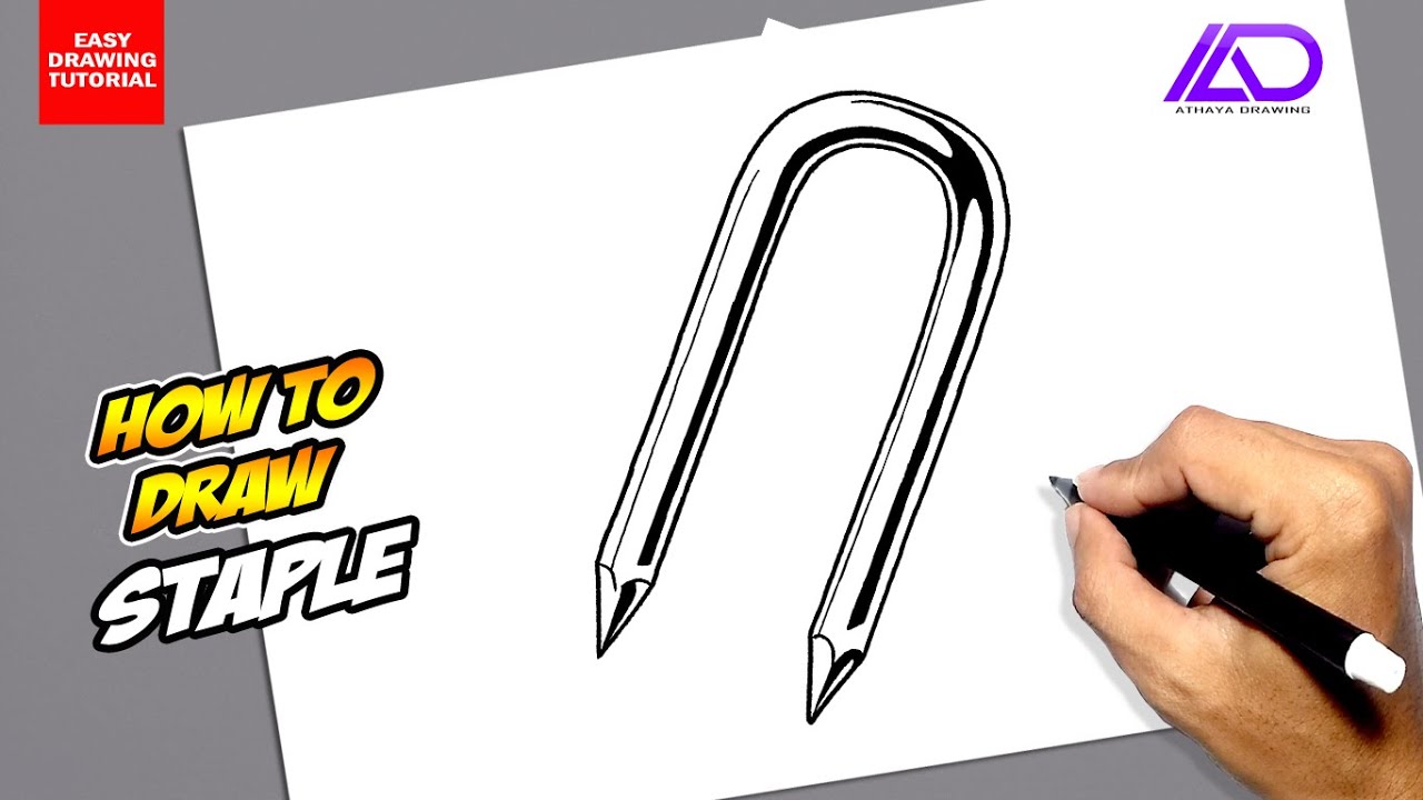 How to draw Staple - YouTube