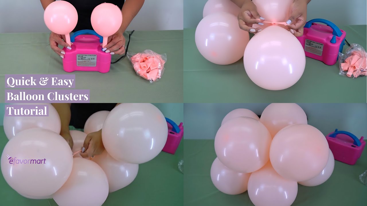 Quick & Easy Balloon Clusters Tutorial | How To | eFavormart.com - YouTube