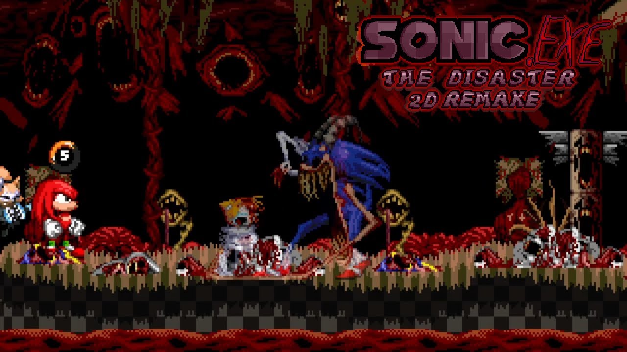 Sonic.exe The Disaster 2D Remake moments-Sonic.Omt repixeld mod - YouTube