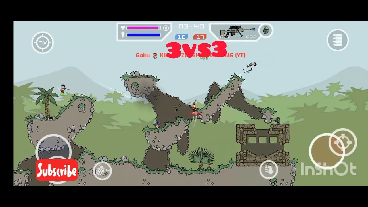 3v3 game play custom # mini militia gaming 👌 😎 - YouTube