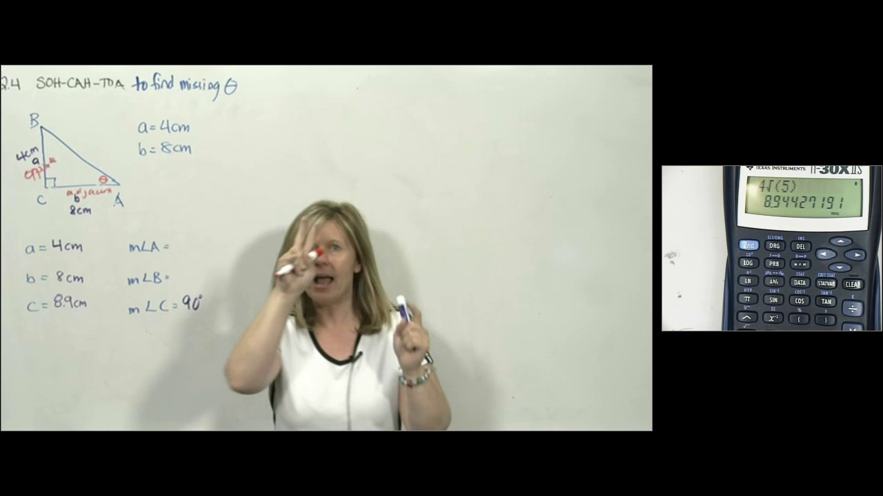 math 112 section 2.4B SOHCAHTOA for missing angles - YouTube