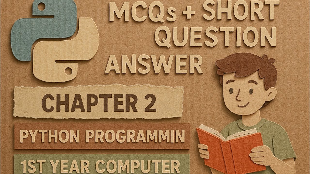 MCQs + Short Question Answers | Chapter 2 Python programming | 1st year computer - YouTube