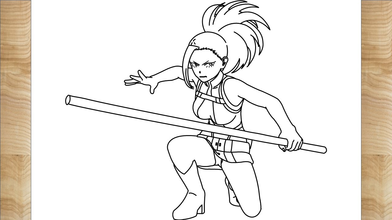 How To Draw Momo Yaoyorozu From My Hero Academia | Bloomy Drawing - YouTube