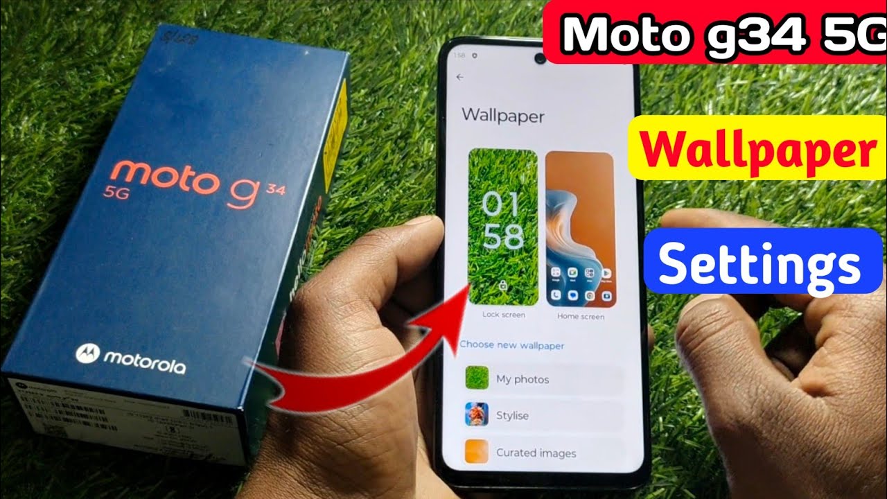 how to change lock screen wallpaper in moto g34 5g, moto g34 5g change ...