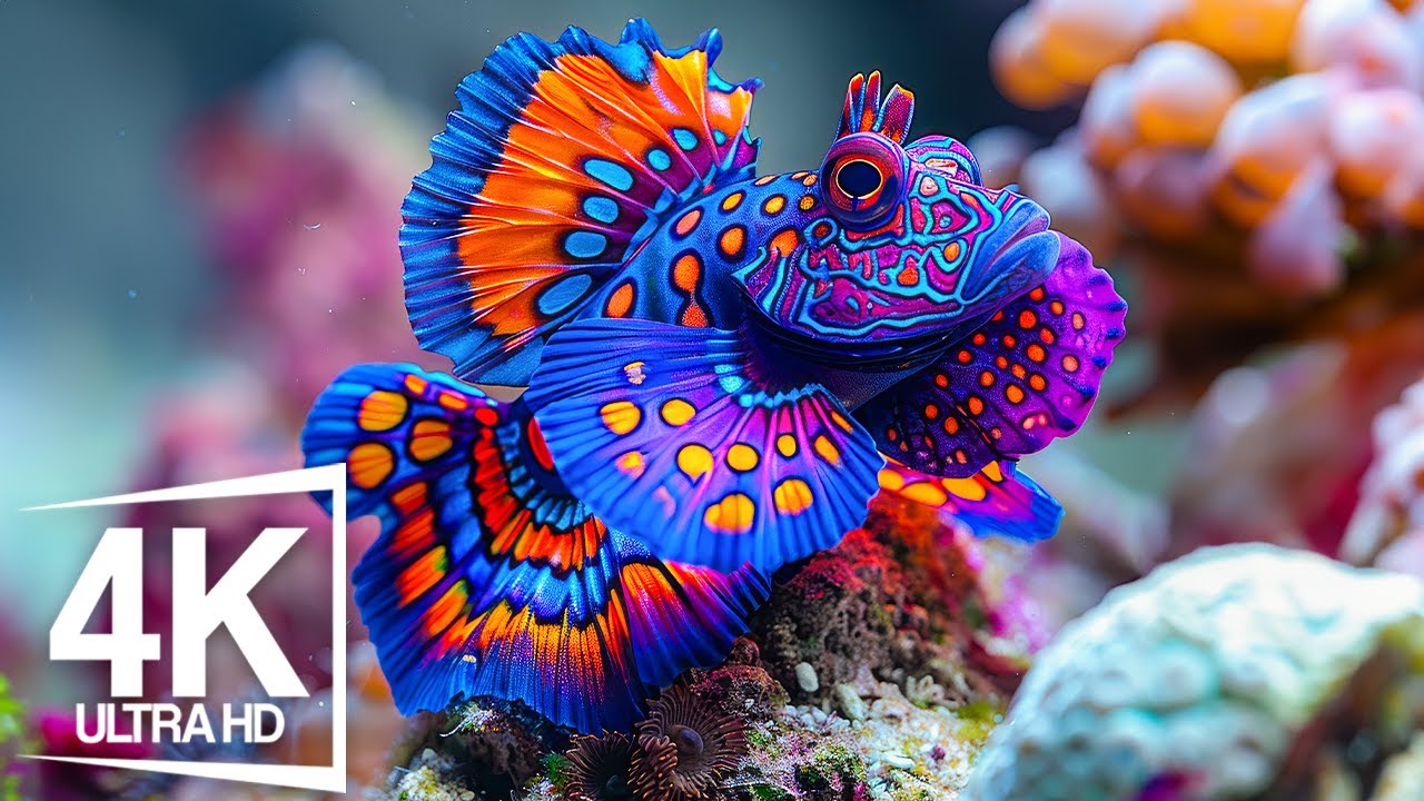 Aquarium 4K VIDEO (ULTRA HD) 🐠 Calming Underwater Ambience - Tranquil ...