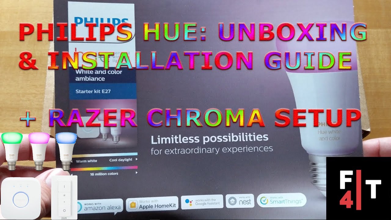 Philips Hue Unboxing Installation Guide Razer Chroma Setup. - YouTube