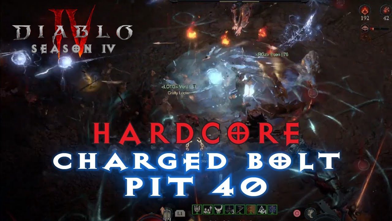 Hardcore Pit 40 Run: Charged Bolt Sorc Madness Unleashed - YouTube