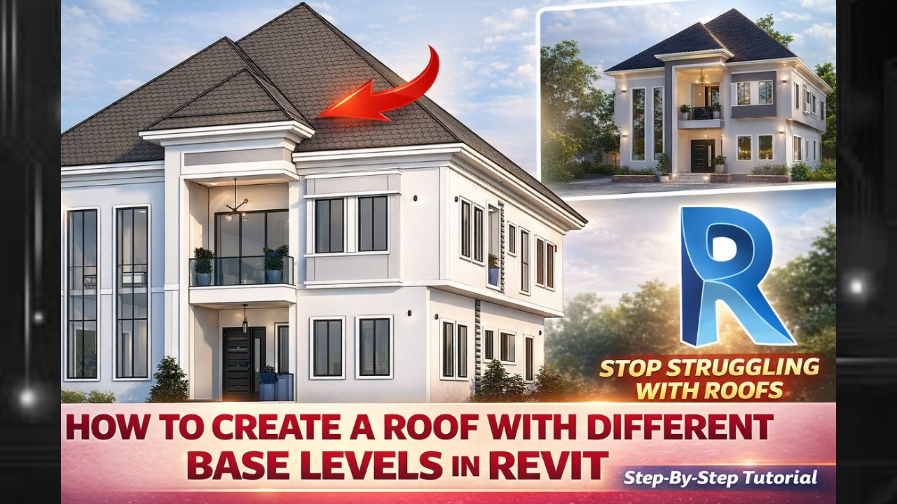 How to Create a Multi-Level Roof in Revit (Different Base Levels Step ...