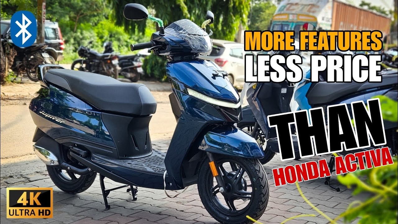 All New TVS Jupiter 110 SmartXonnect Drum Model Detail Review - YouTube