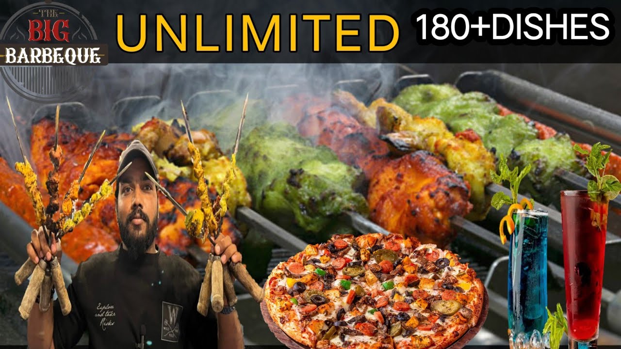 Unlimited Non-veg Buffet | At The Big Barbecue Restaurant Marathalli | food review Kannada - YouTube