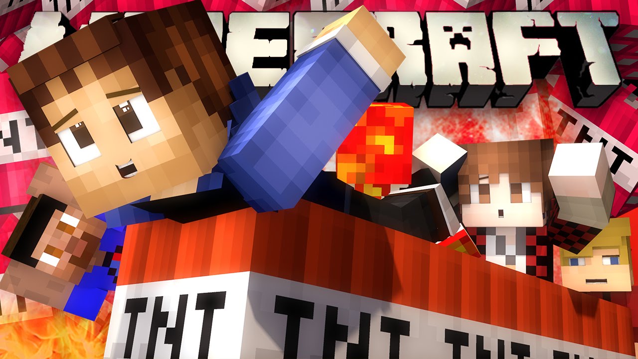MASSIVE TNT WAR! (Minecraft: Epic TnT Wars with Team Woofless vs Team ...