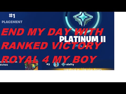 Fortnite Platnum 2 Ranked Victory Great finish to my day. - YouTube