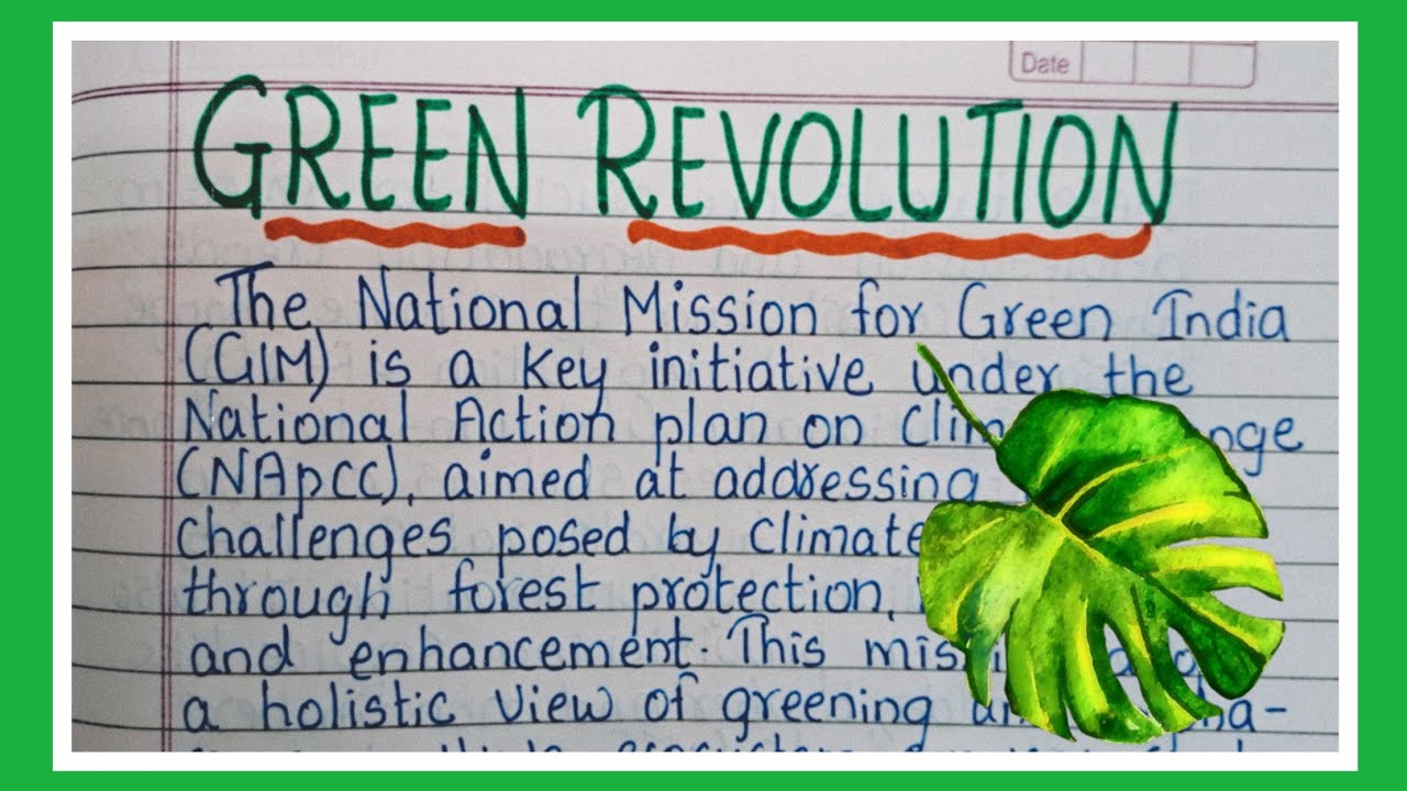 Green Revolution/Green India Mission/Essay On Green India Mission In ...