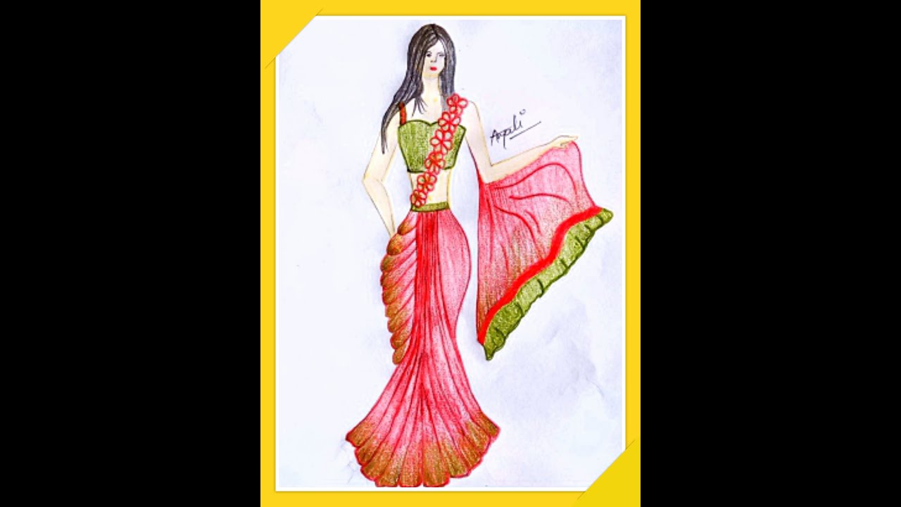 How To Draw a girl in saree. || step by step easy way to draw || pencil ...