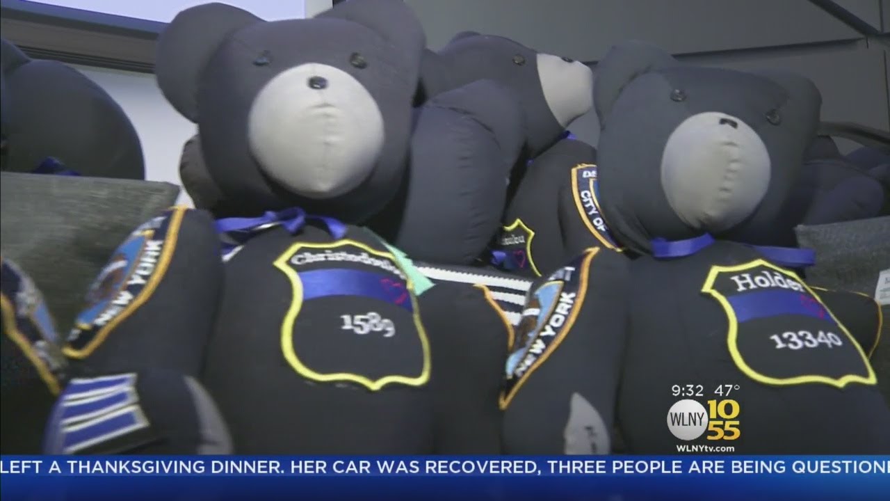 'Blue Line Bears' Bring Comfort - YouTube