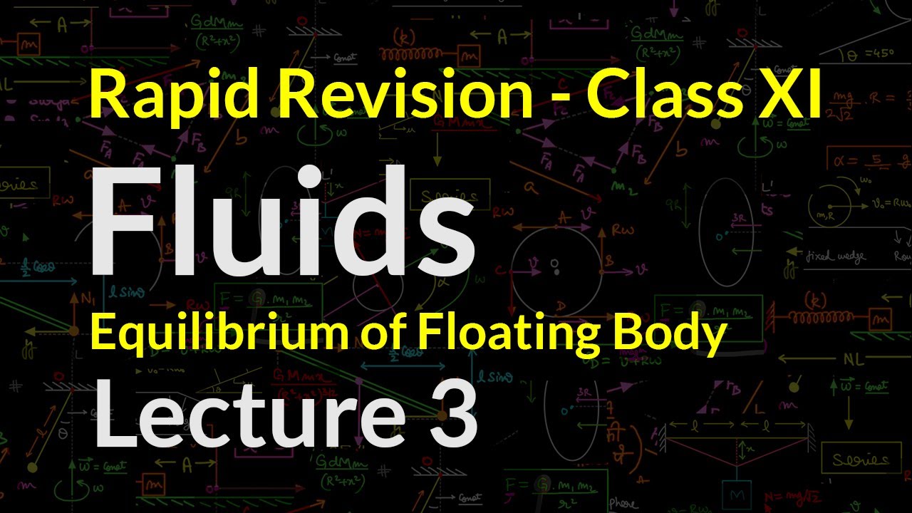 3. Fluids - Equilibrium of Floating Body - Physics Class XI - YouTube