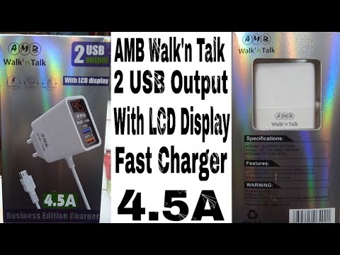 AMB Walk'n Talk 2 USB Output Charger With LCD Display || AMB Business ...