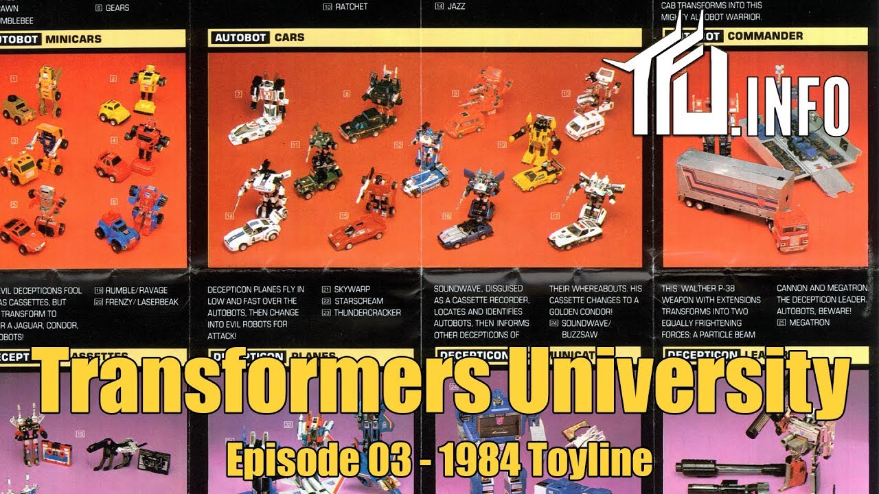Transformers University - Episode 003 - 1984 Toyline - Presented by TFU ...
