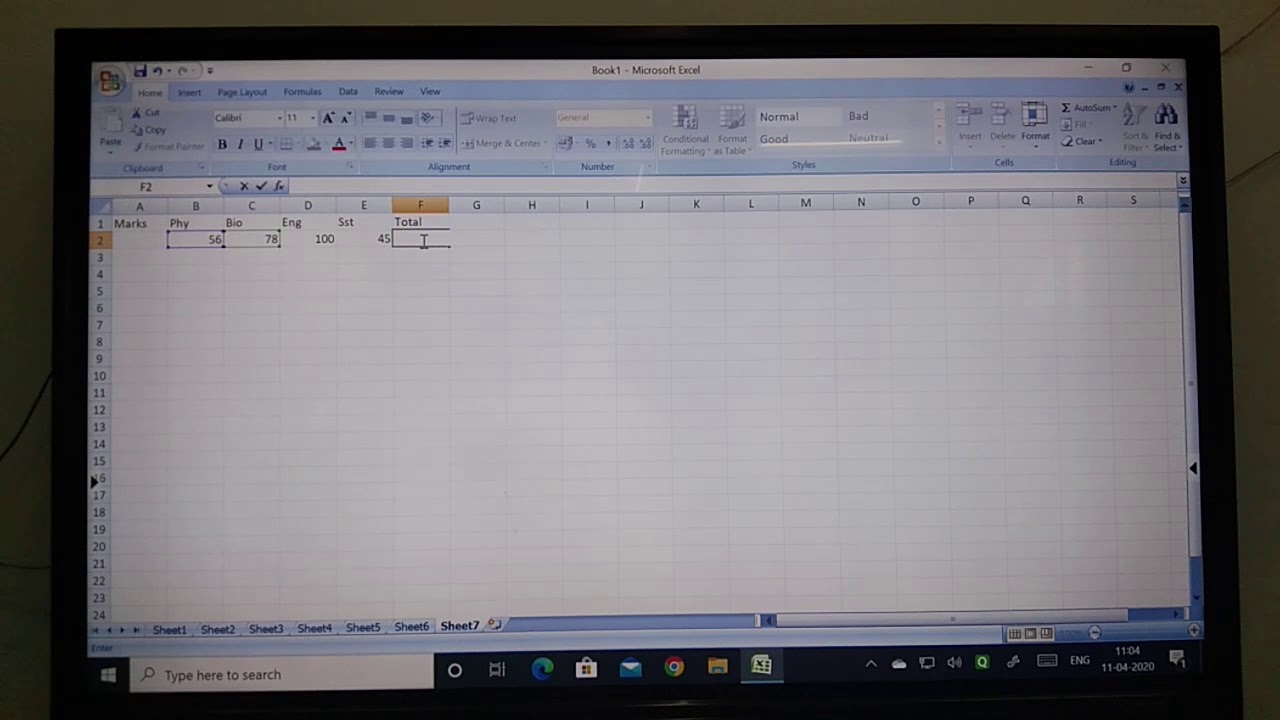 Class VIII Computer Ch 3 M S Excel Lecture #1 - YouTube