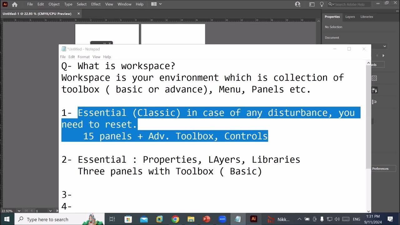 Illustrator-02 | What is Workspace, How to create | Customize Toolbar | Draw Modes | Design LOGO ...