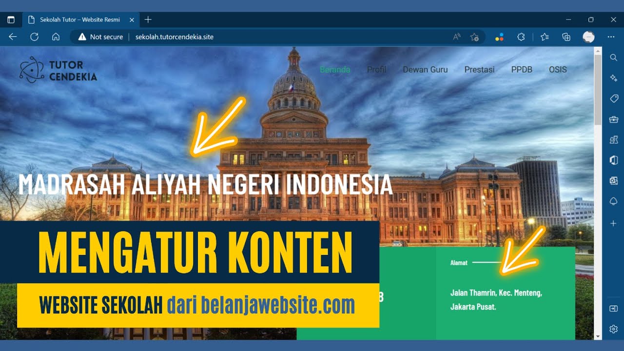 Cara mengatur konten halaman beranda website sekolah dari ...