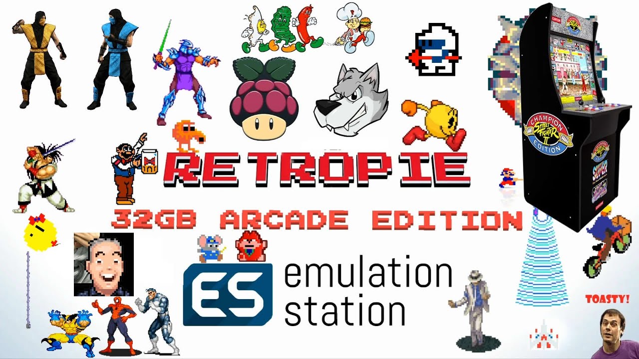 Arcade1Up Pi 3 Expansion 32gb Retropie 4.5 MAME - 2,424 Games - YouTube