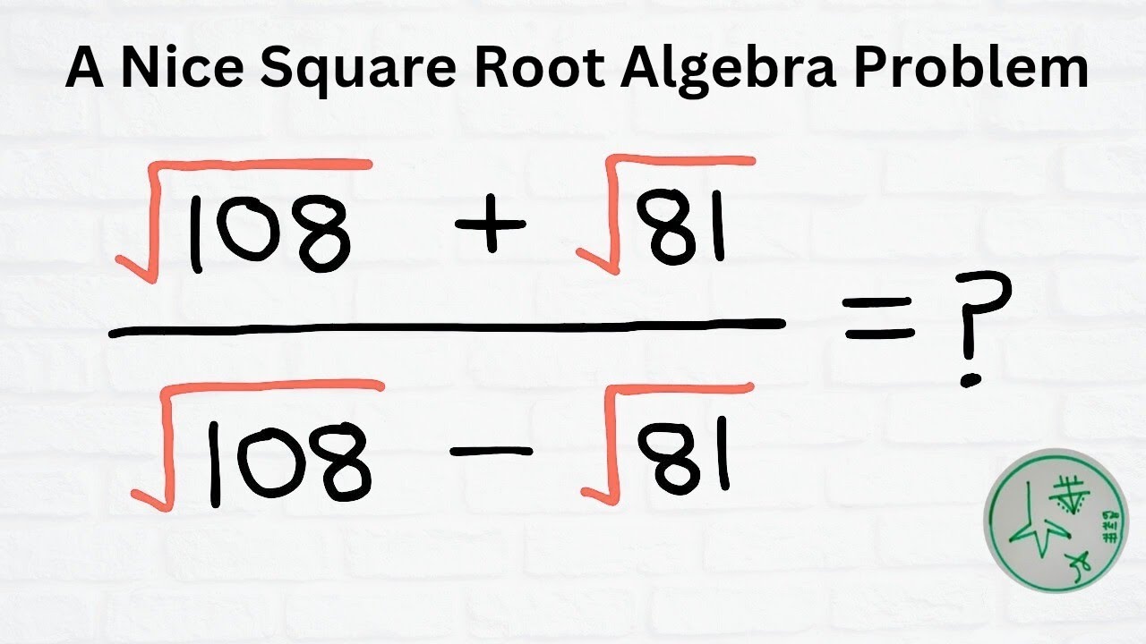 Germany || A Nice Square Root Algebra Problem || Math Olympiad ️📘 - YouTube