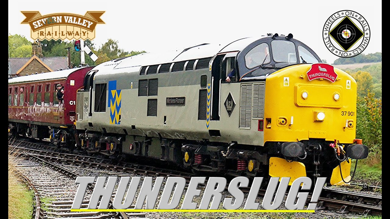 THUNDERSLUG! 37 901 "Mirrlees Pioneer" & 37 518 @ Highley SVR, 3/10/25 ...