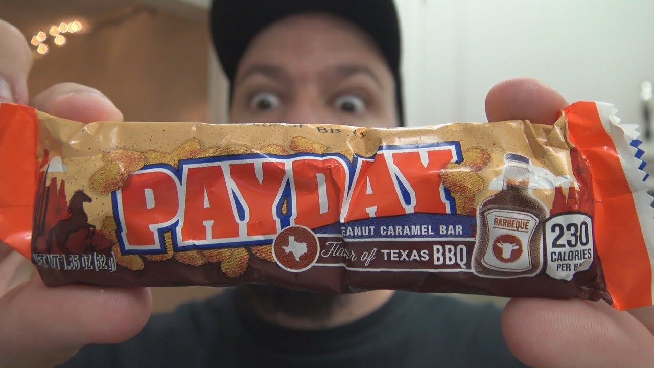 WE Shorts - PayDay Texas BBQ Peanut Caramel Bar - YouTube