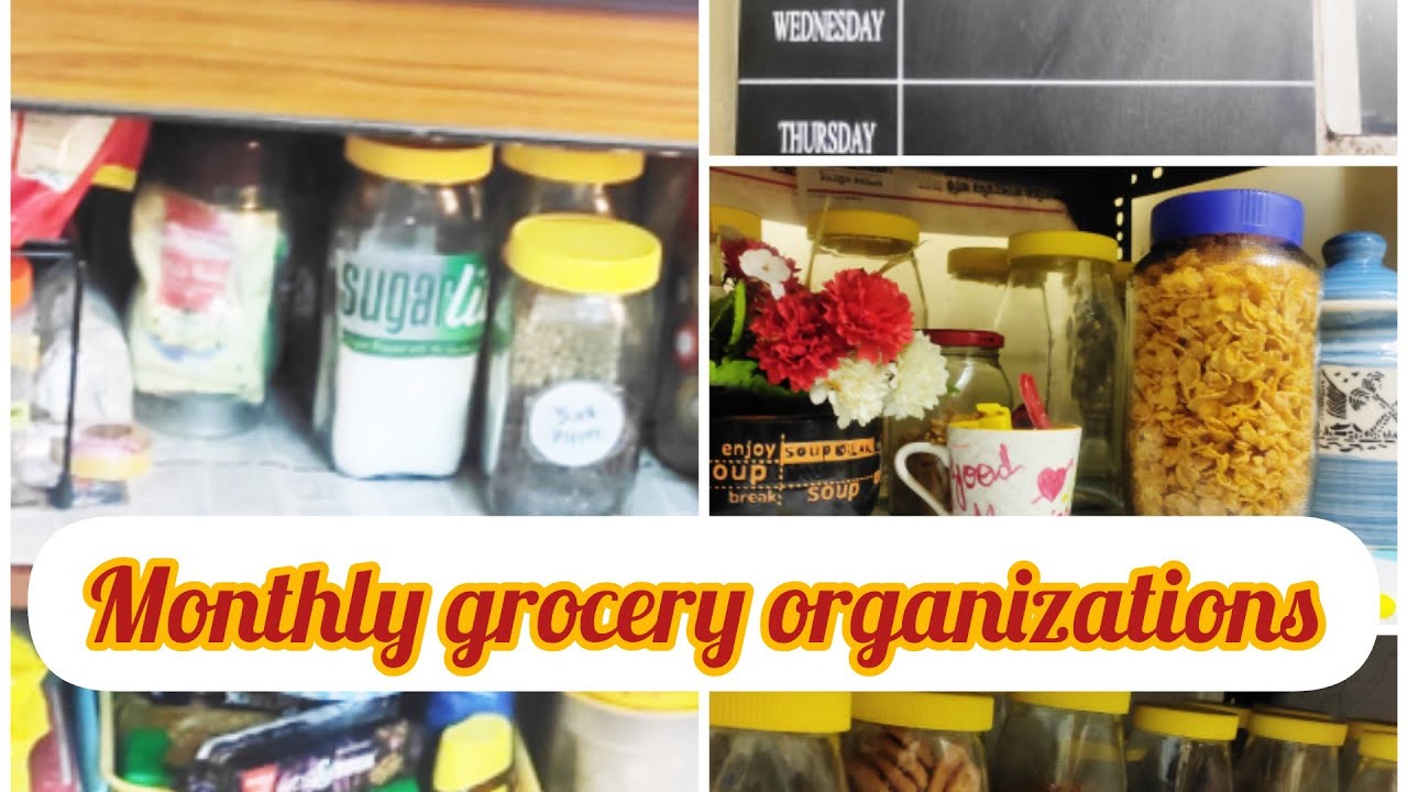 How I store monthly grocery item, kitchen tips - YouTube