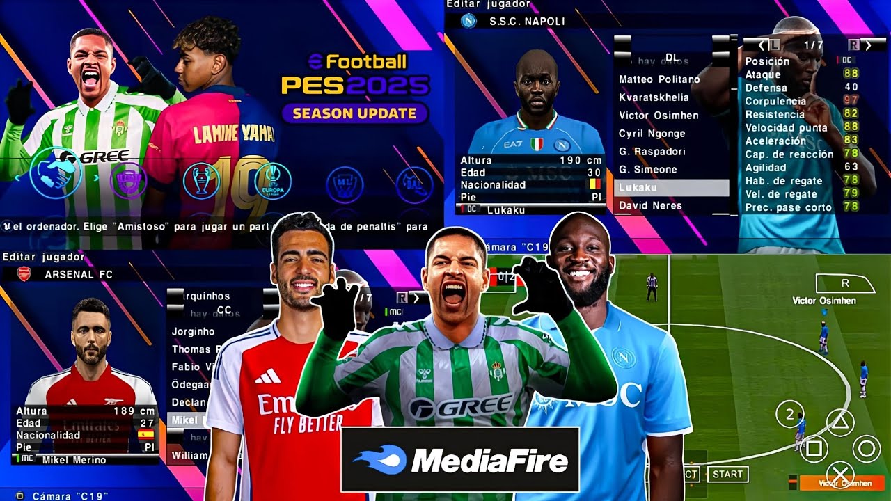 eFootball PES 2025 PPSSPP NEW TRANSFERS HD GRAPHICS 🔥🔥🔥 - YouTube