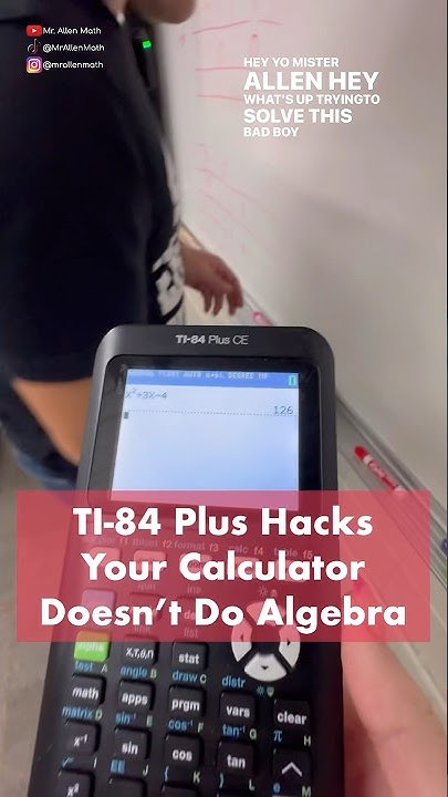 TI-84 Plus Tips and Tricks: Your Calc won’t do Algebra, but you can graph it! #hacks #maths # ...