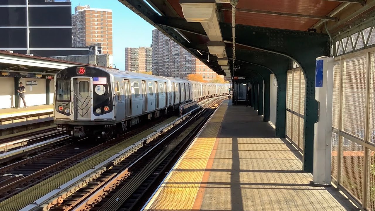 BMT MTA Subway Midday Action: (J)Lcl/Exp (M)Lcl/Exp Trains At Hewes ...