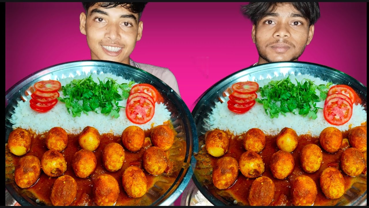 Egg Curry With Rice Eating Competition | Food Eating Challenge | # ...
