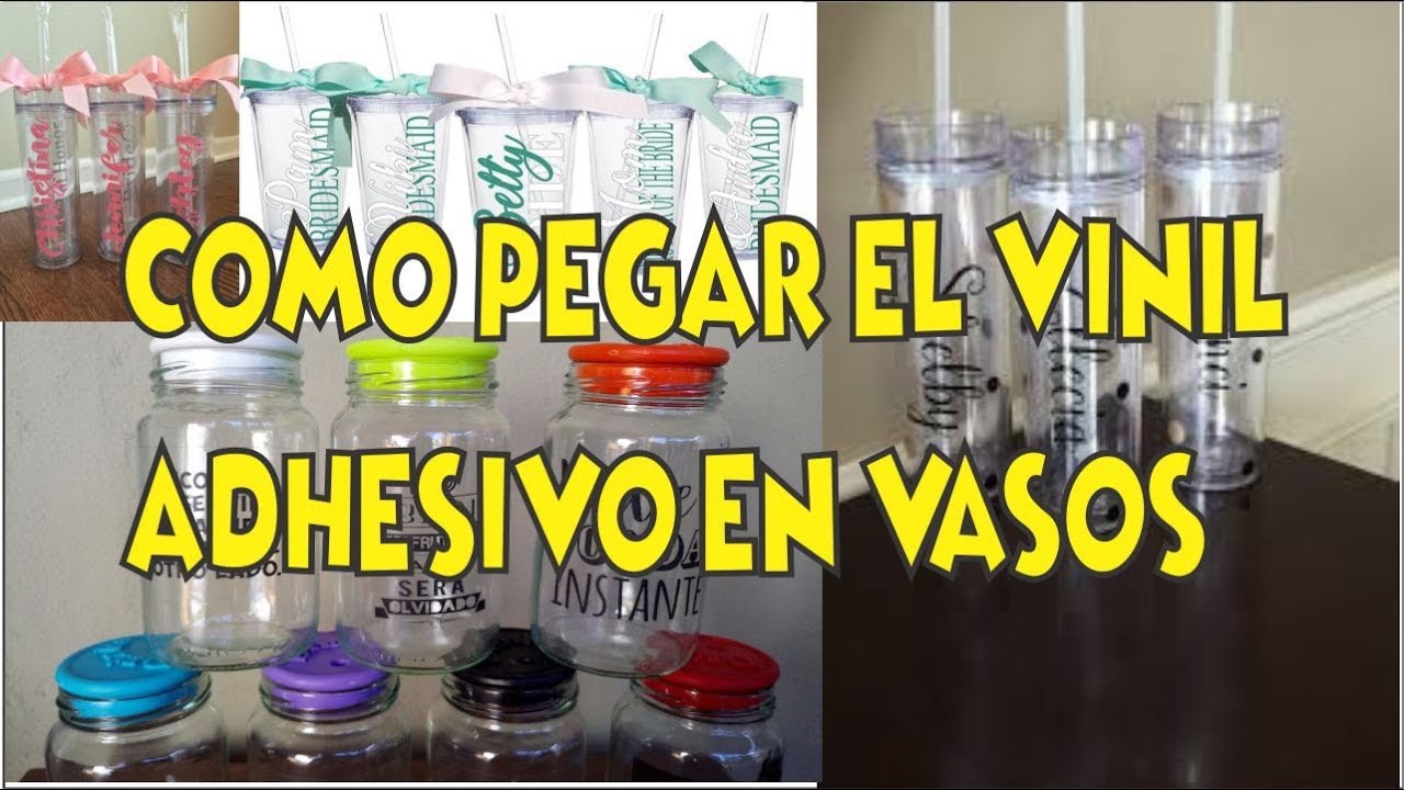 APRENDE COMO PONER VINIL ADHESIVO A UN VASO 2020 - YouTube