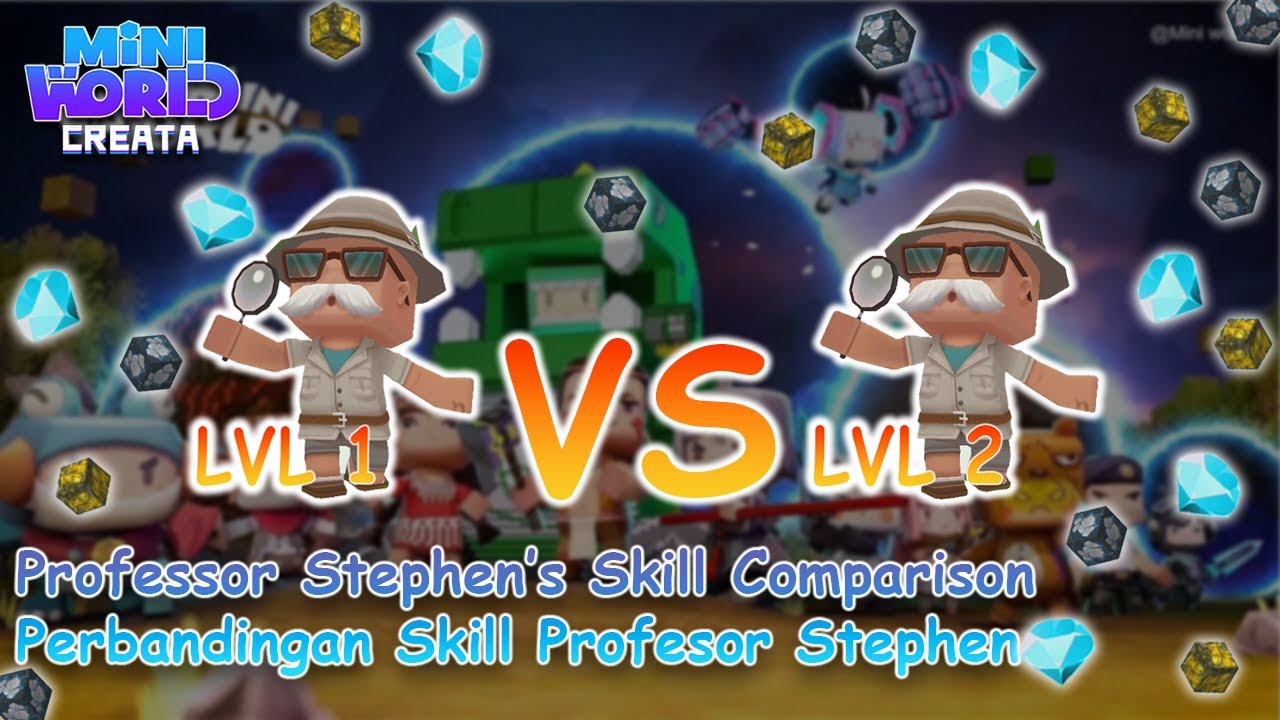Mini World Creata: Professor Stephen Skill LVL 1 VS LVL 2 - YouTube