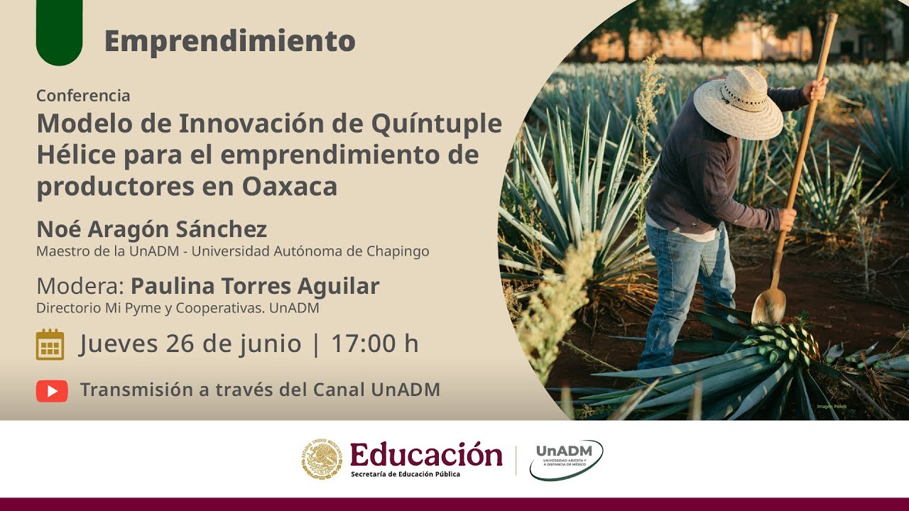 Modelo de Innovación de Quíntuple Hélice para el emprendimiento de productores en Oaxaca - YouTube