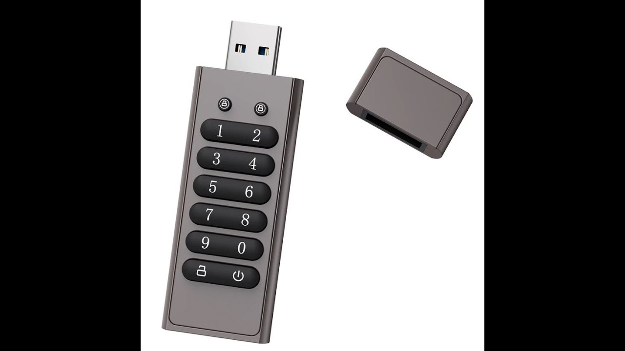 encrypted password pin usb flash drive - YouTube