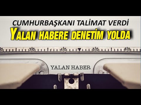 Cumhurbaşkanı Erdoğan talimat verdi: Yalan haberler için denetim yolda