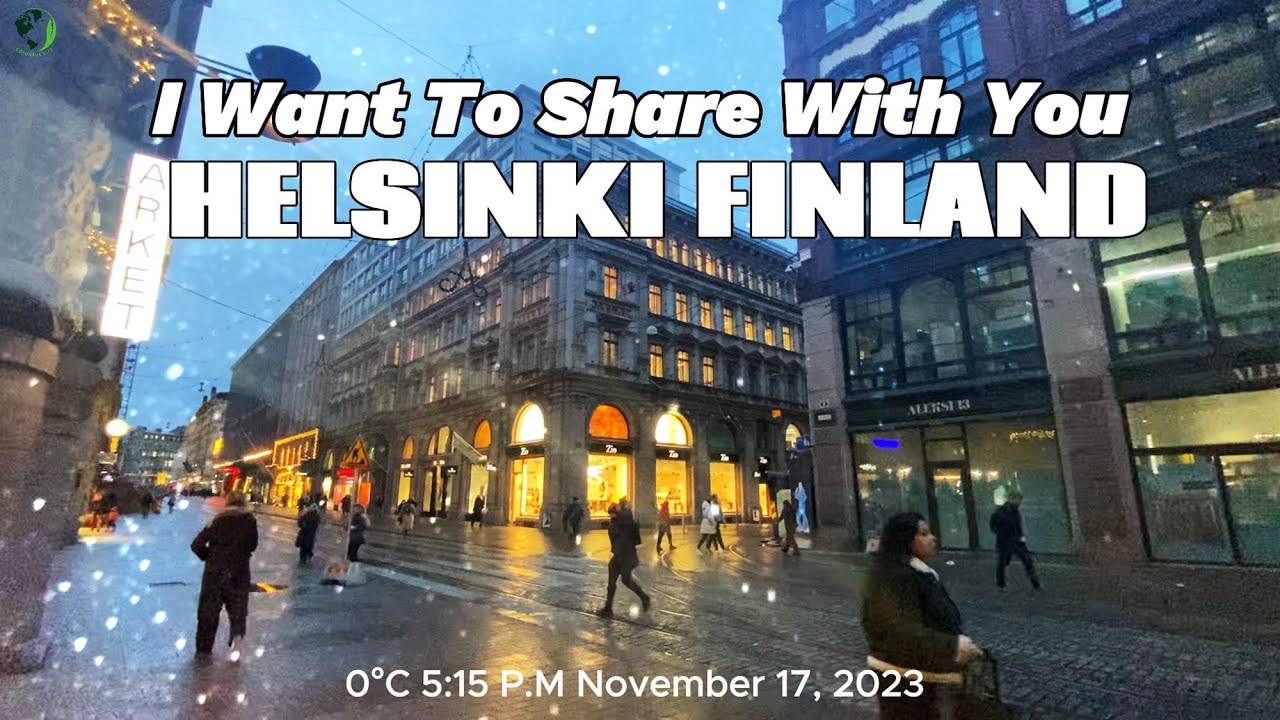 🇫🇮 Snow Blowing In The Wind In Helsinki Finland| Helsinki City Snow ...