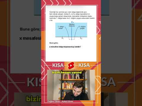 Su Dalgalarında Girişim Soru Çözümü #fizik #aytfizik #ayt #yks2024 #yks #tyt #kesfet #keşfet
