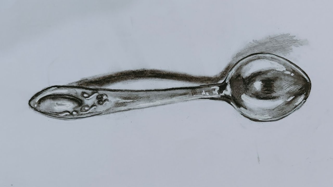 step by step spoon shading part -1#drawing #painting #viral - YouTube