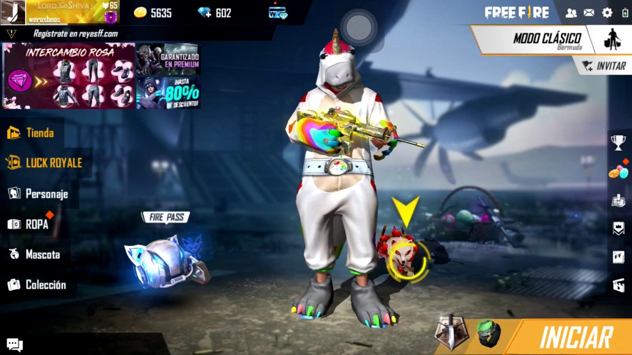 Comprando Skin Dino Angelical Free Fire y estrenandola en ...