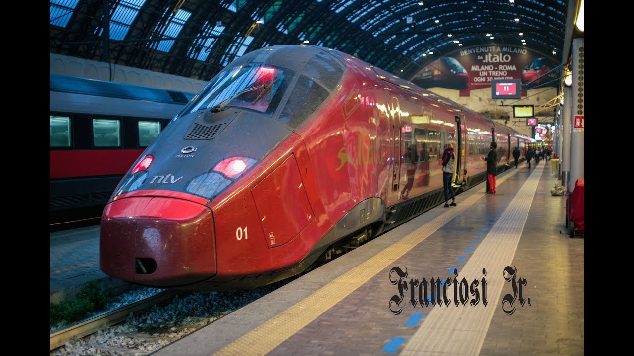 TRAVELLING FROM MILAN TO ROME AT 300 KM/H WITH A TRAIN AGV ETR 575 BY ...