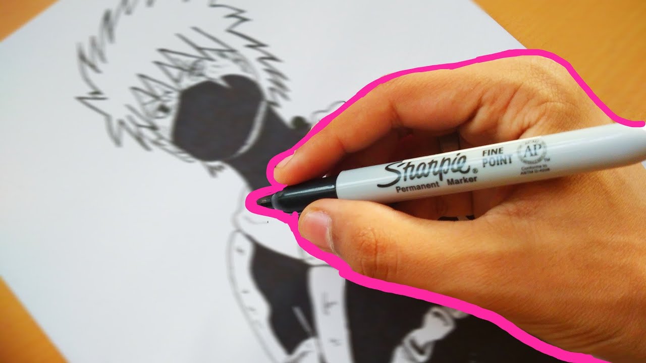 #naruto #animedrawing So I brought a sharpie fine permanent marker ...