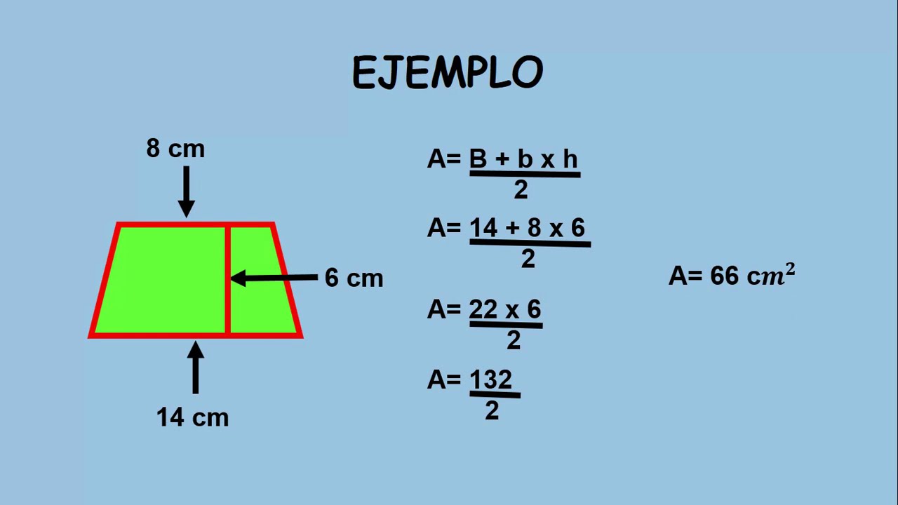 Cómo se calcula el área de los trapecios paso a paso / Clase de cálculo ...